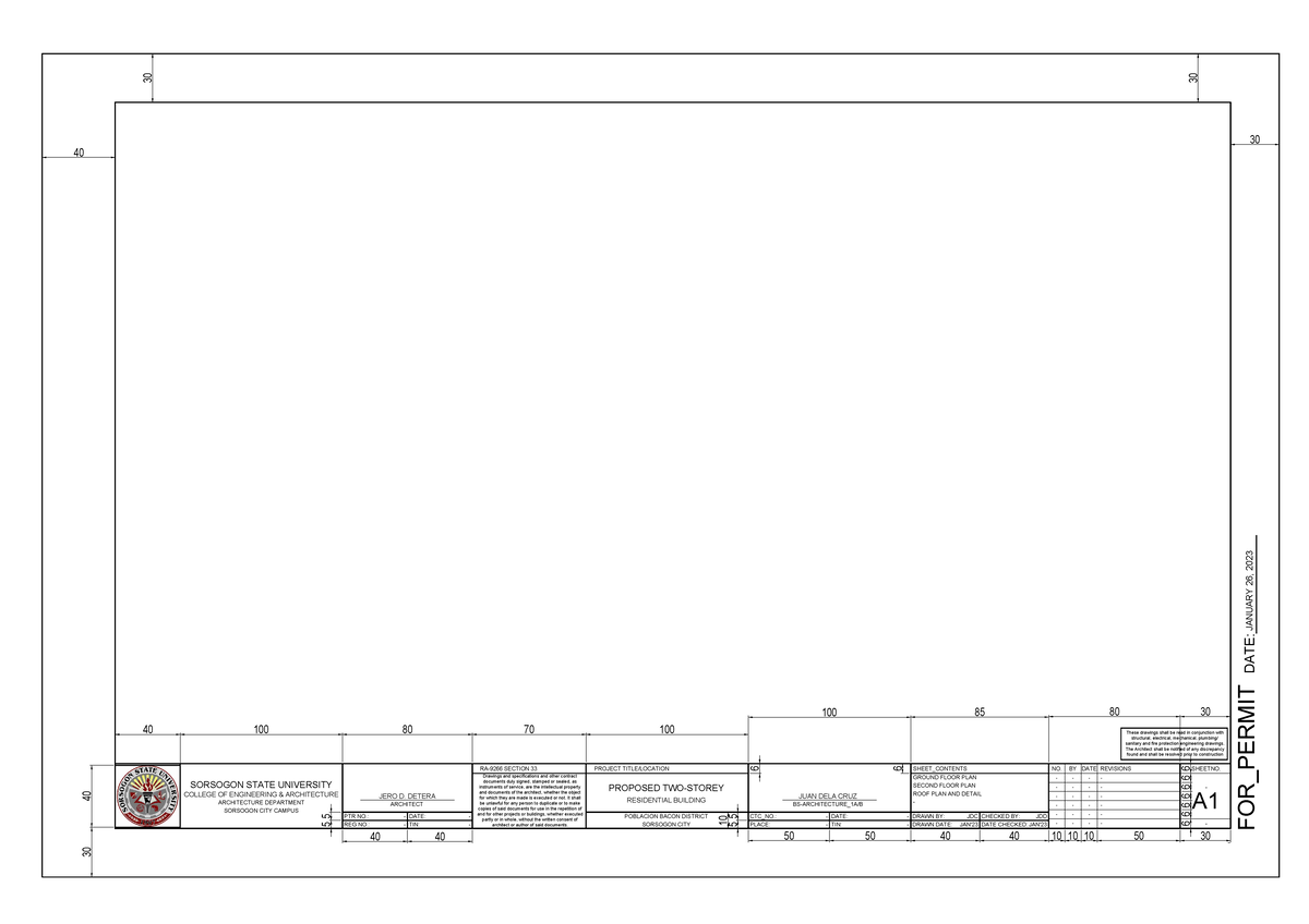 BT-block-20X30 - Architectural Title Block and Drawings Overview - Studocu