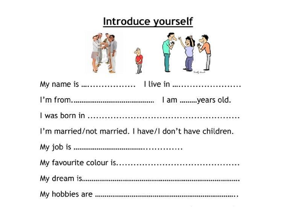 Oct 28 HW Gonzales Writing - English - Introduce yourself My name is I ...