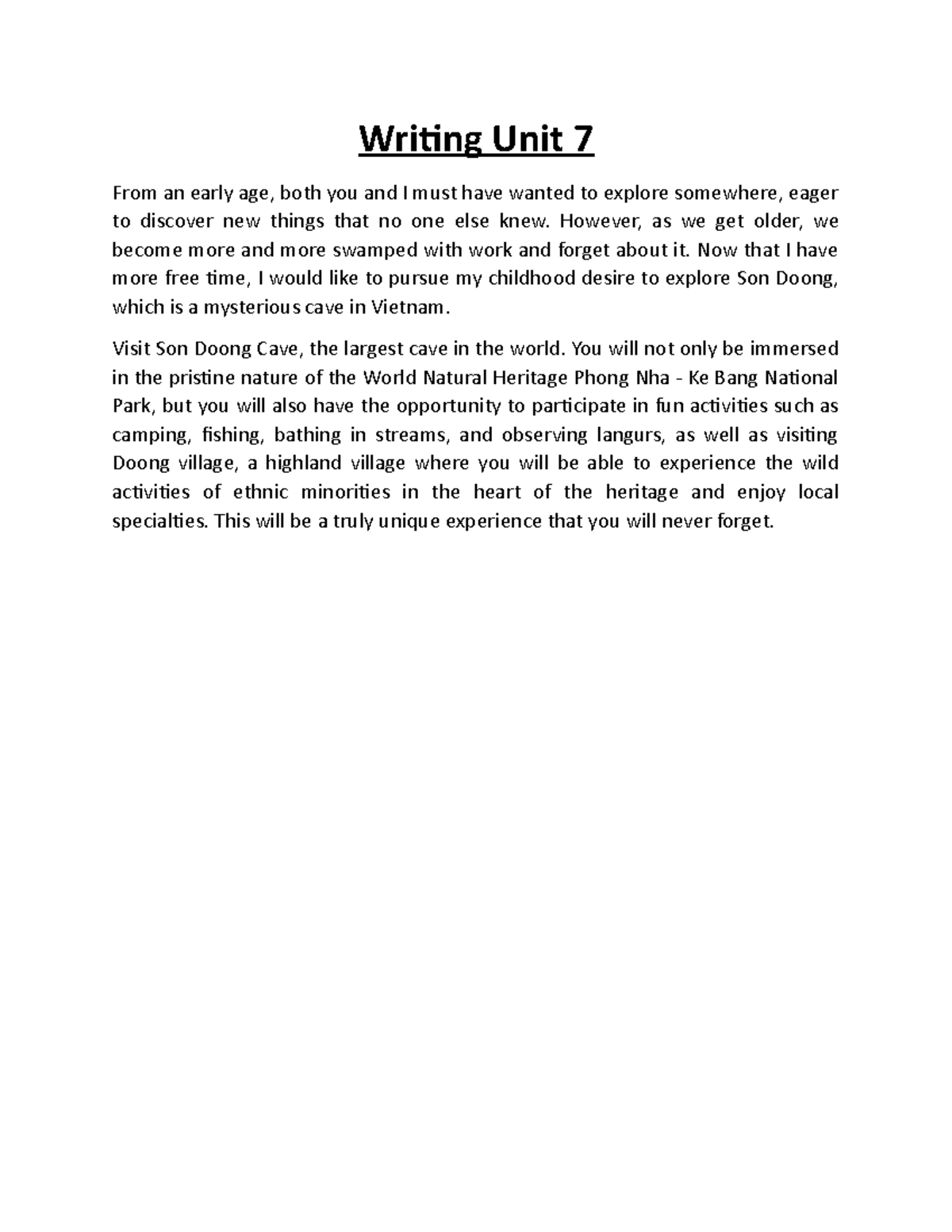 Writing Unit 7 Market leader - Phân tích đầu tư chứng khoán - Studocu