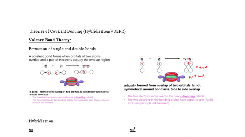 In Class Review: Covalent Bonding Theories & MO Diagrams (Chem 101 ...