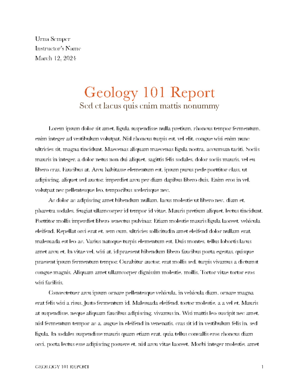 Geology 101 - Comprehensive Report on Key Concepts and Findings ...