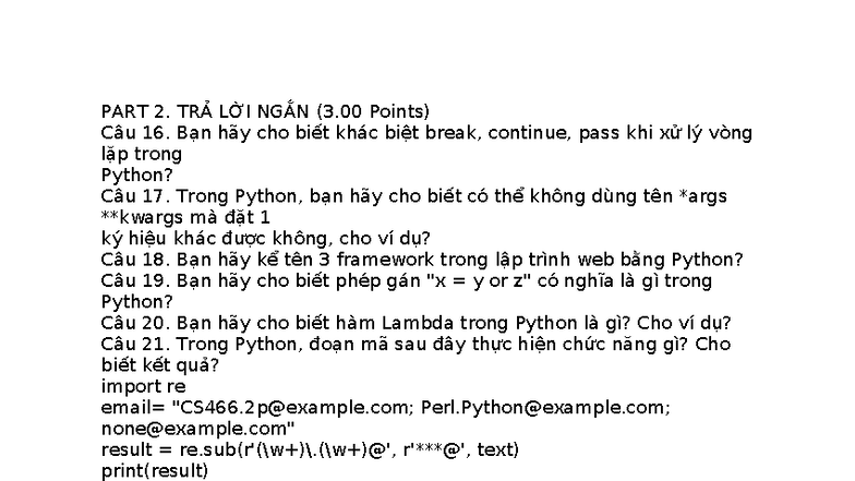 Python Programming: Loop Control and Student Management (Part 2) - Studocu