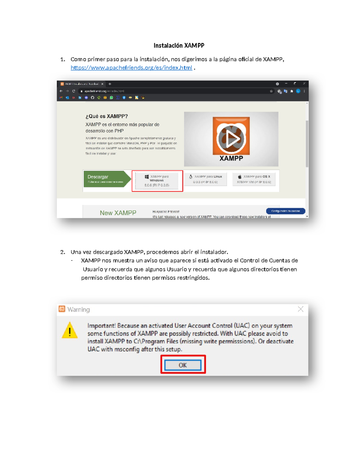 Instalación Xampp Y Sublime TEXT 3 - Instalación XAMPP Como primer paso para la instalación, nos ...