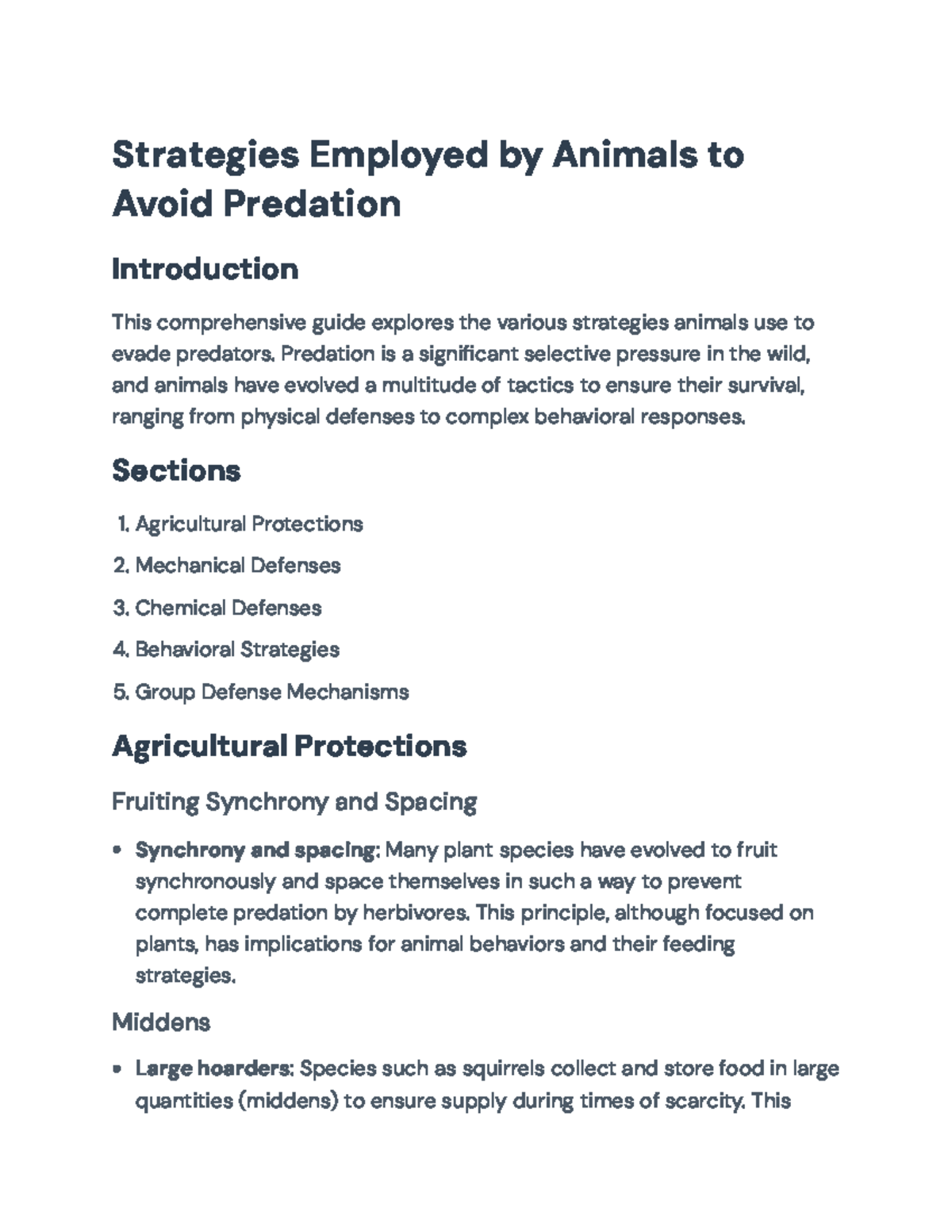 Strategies Animals Use to Avoid Predation: A Comprehensive Guide - Studocu