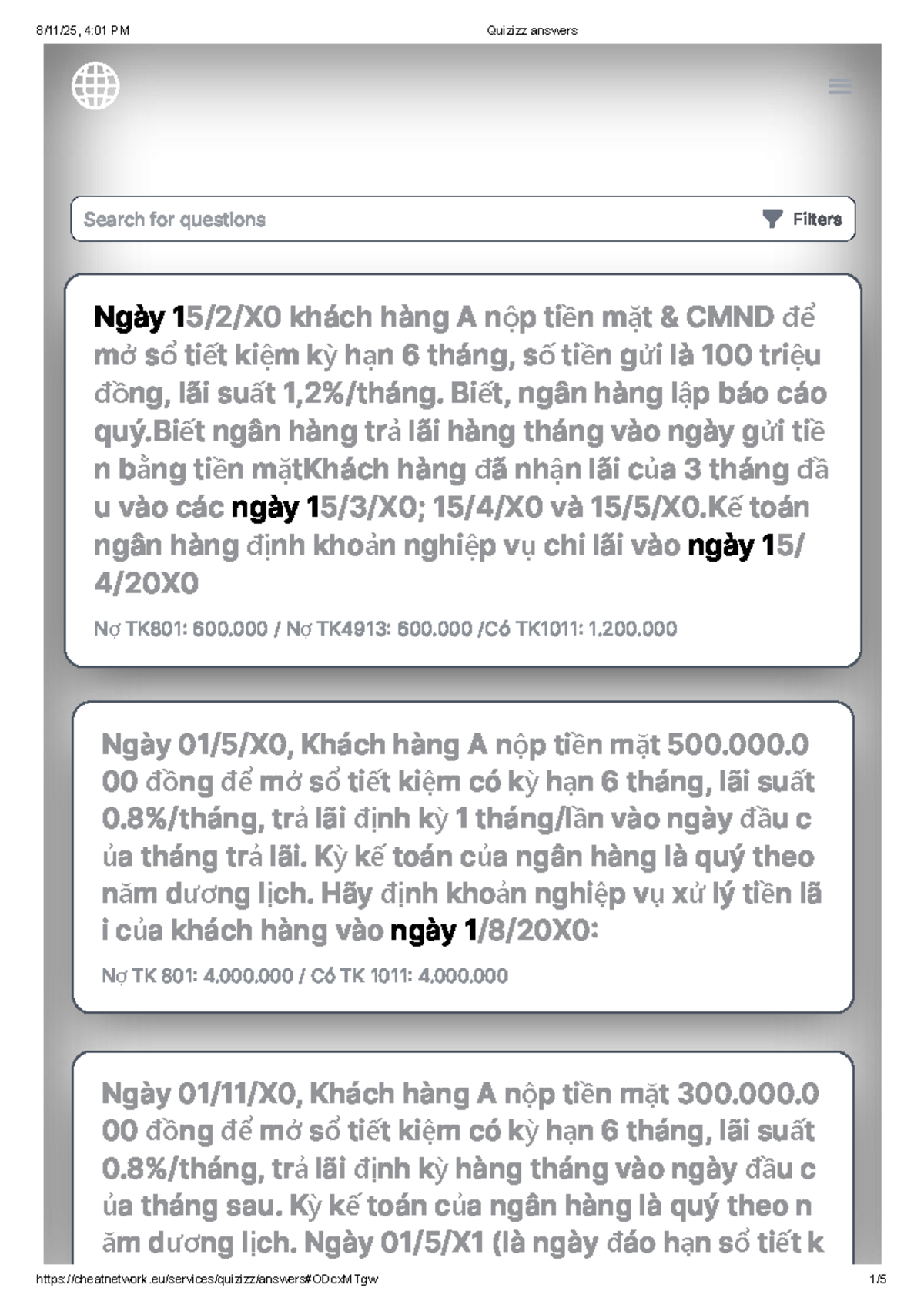 Quizizz Answers for Course 4:01 PM Quiz - Studocu