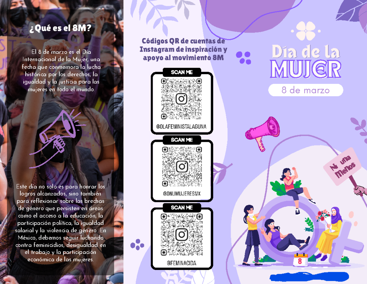 Triptico 8M: Códigos QR y Reflexiones sobre el Día Internacional de la ...