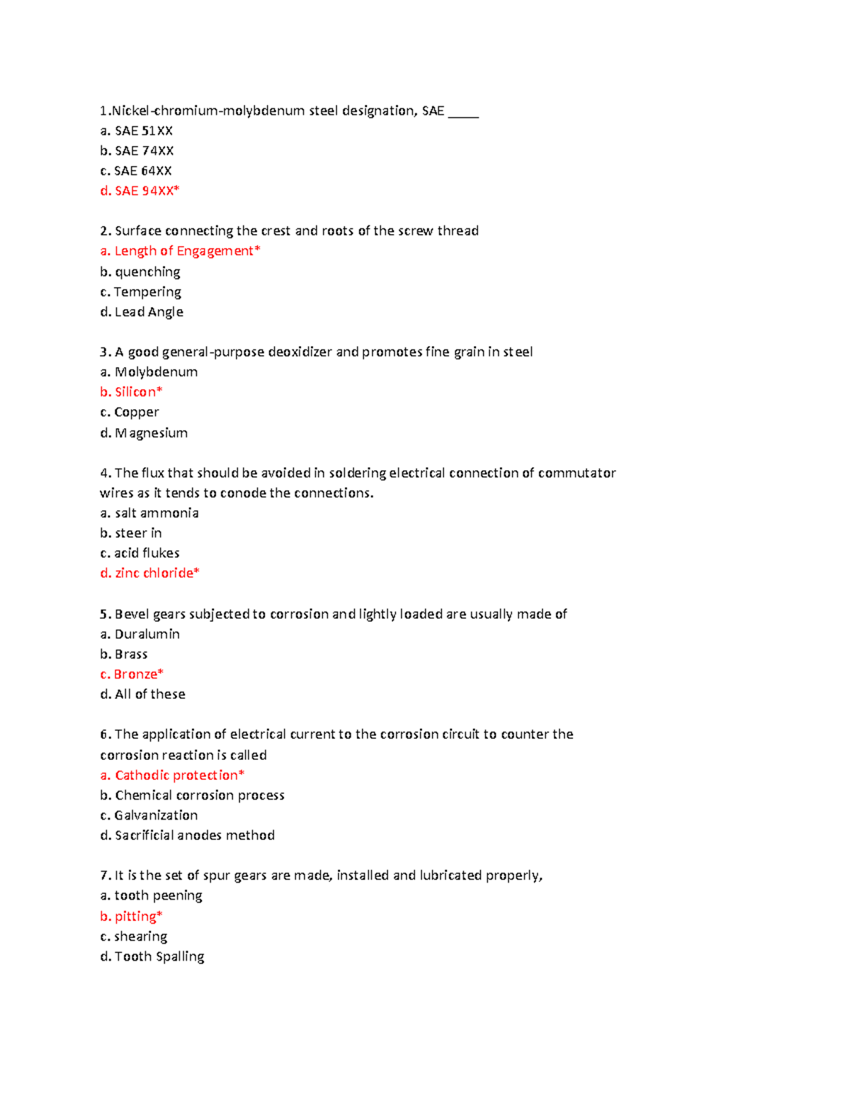 Machine Design - MCQ Review for Exam Preparation - Studocu