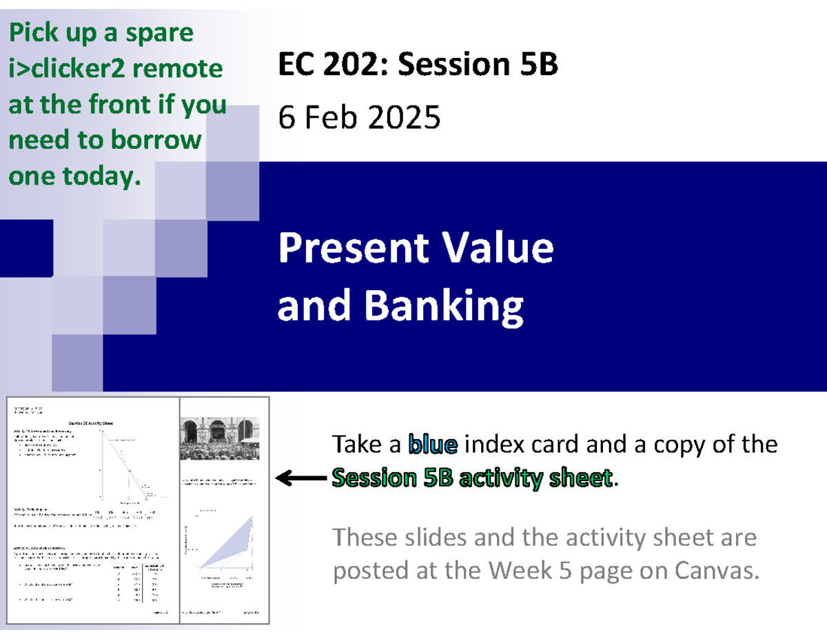 Calculating Present Value in EC 202: Winter 2025 Lecture Notes ...