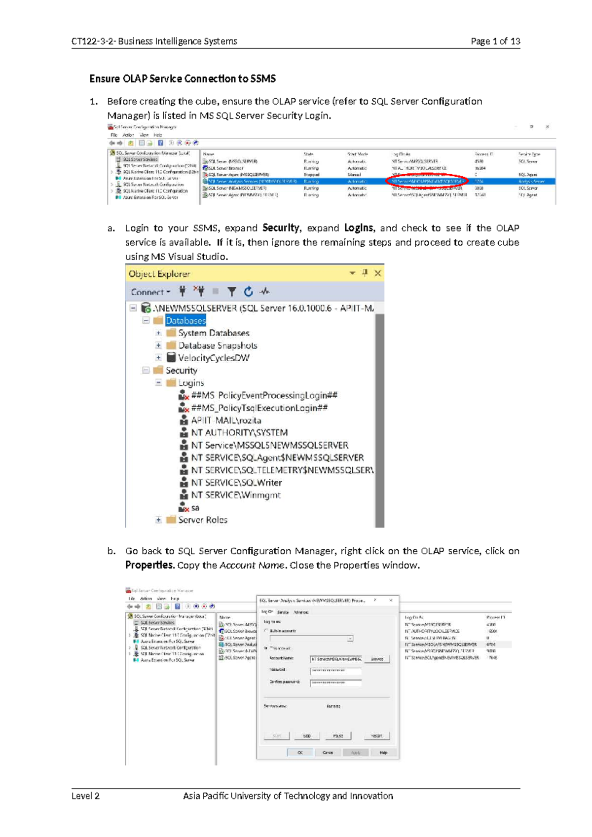 OLAP Cube Tutorial - BIS Level 2 Guide for SSMS Connection and Creation ...