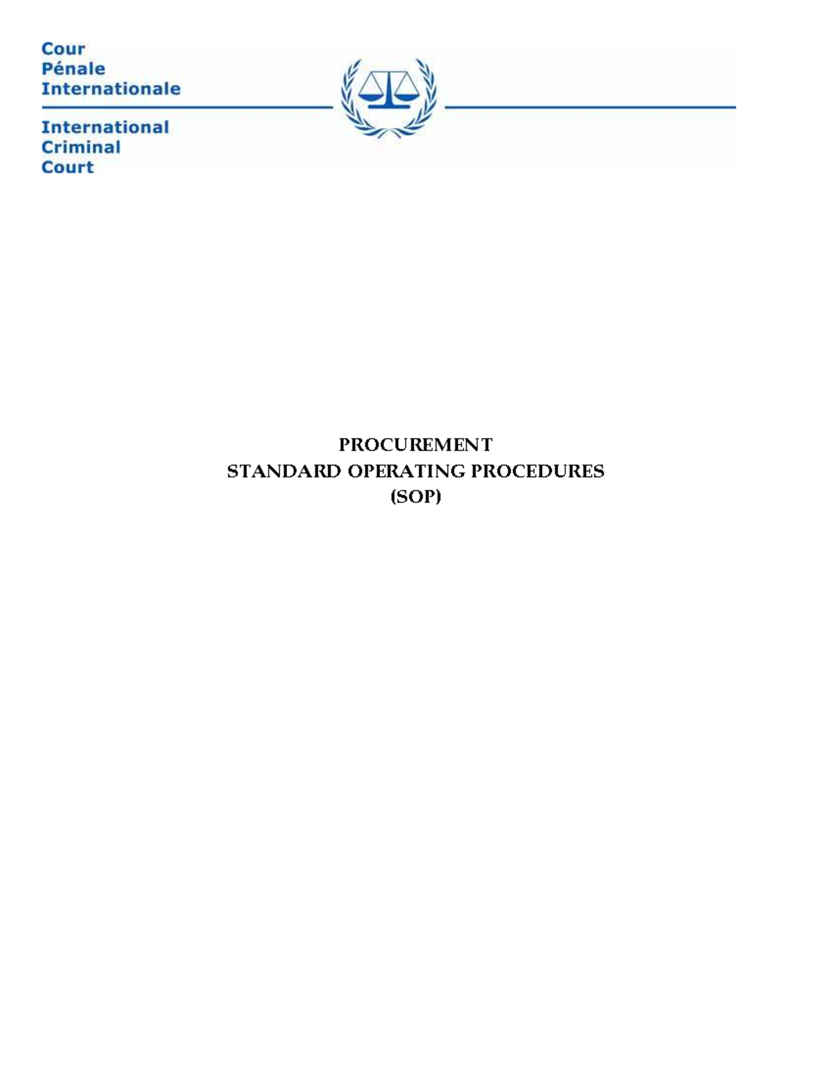 Sample Procurement SOP: Standard Operating Procedures Overview - Studocu