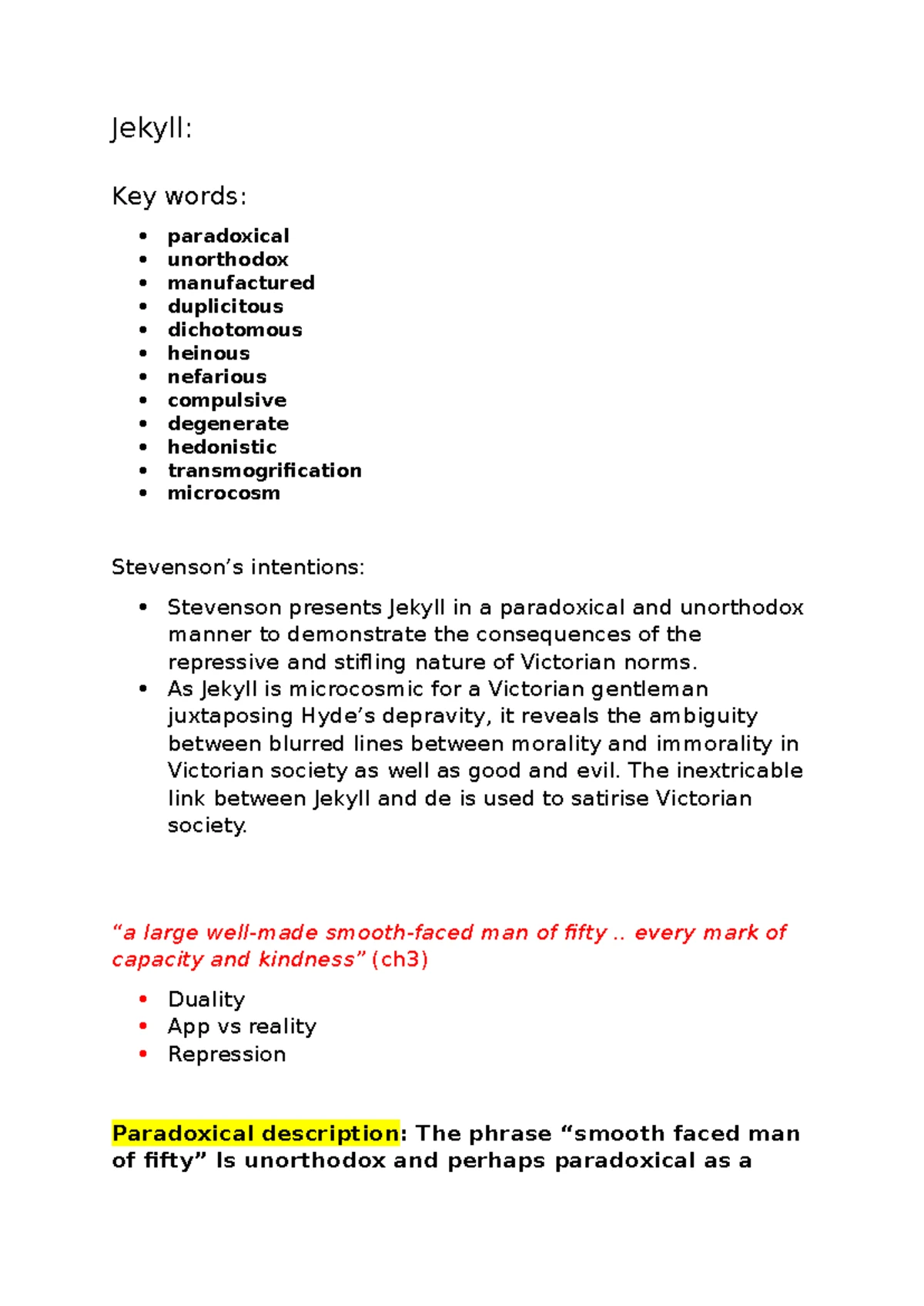 Utterson key quotes - jekyll and hyde - Utterson: Austere Repressive ...