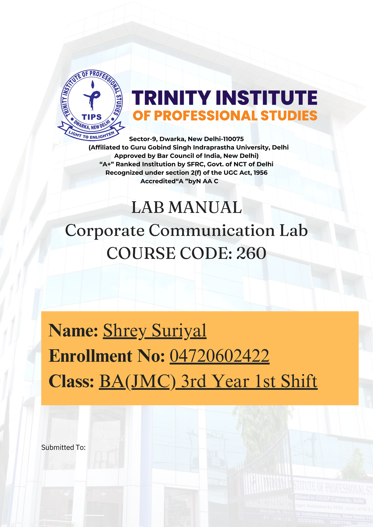 Final CC FILE - LAB MANUAL Corporate Communication Lab COURSE CODE: 260 ...