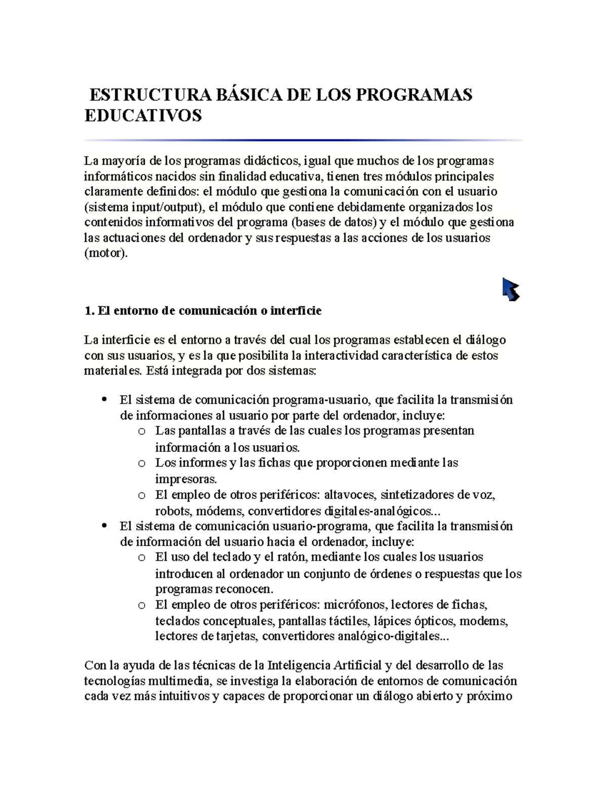 Estructura Básica DE LOS Programas Educativos - ESTRUCTURA BÁSICA DE LOS PROGRAMAS EDUCATIVOS La ...
