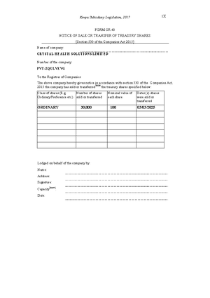 CR19 - company law - FORM CR NOTICE OF SPECIAL/ORDINARY RESOLUTION ...