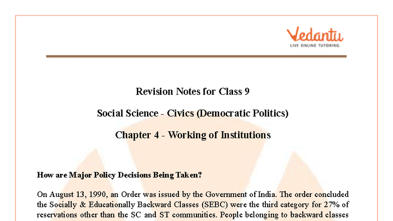 CBSE Class 9 Social Science: Political Science Chapter 4 Revision Notes ...