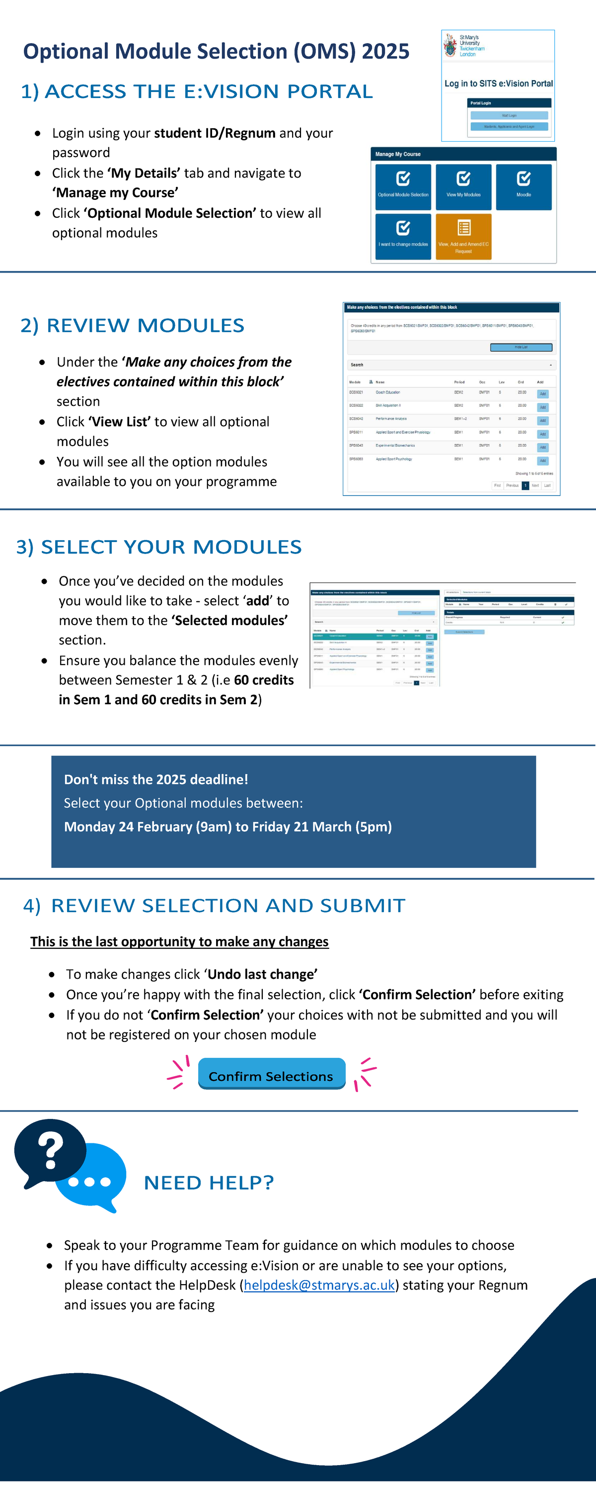 Optional Module Selection 2025 Infographic 14 - Optional Module ...
