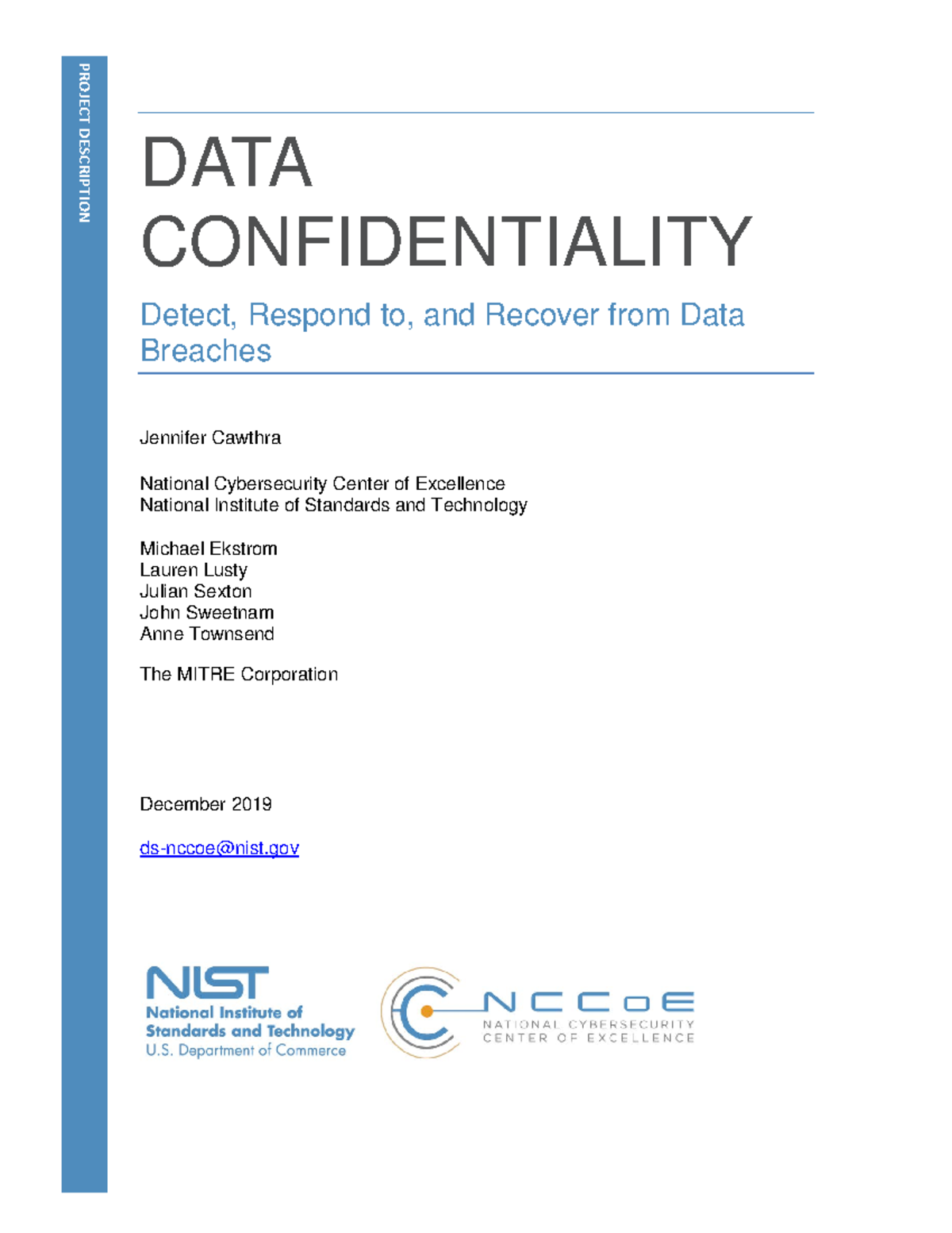 NIST DC DRR Project Description: Final Overview of Data Breach Solutions - Studocu