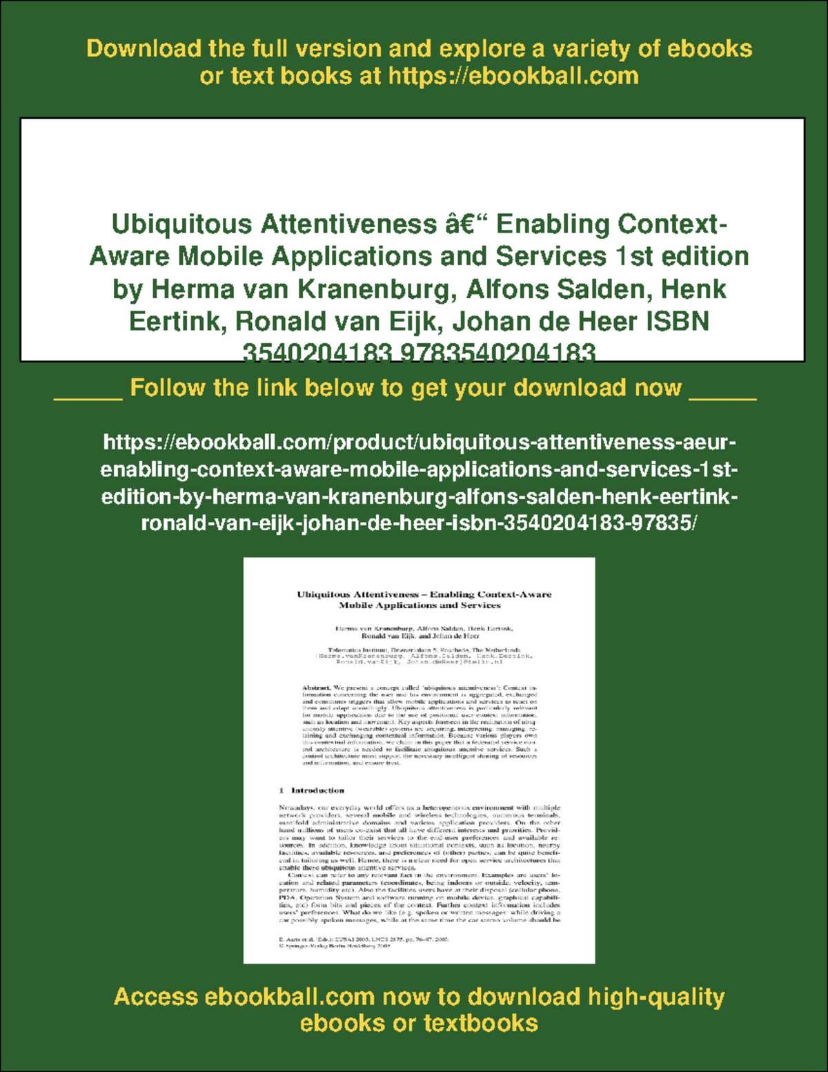 1370 - Ubiquitous attentiveness â€“ enabling context-aware mobile applications and - Download ...