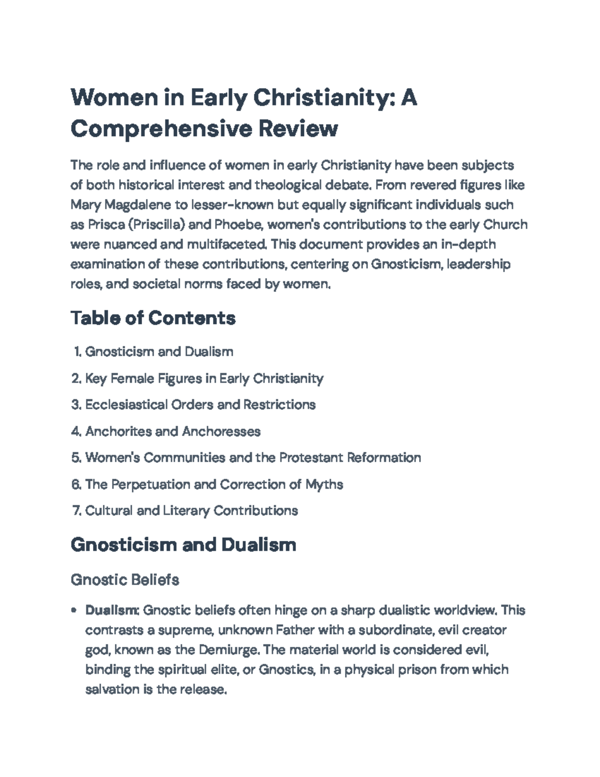 Women in Early Christianity: Roles and Challenges in Society and Church ...