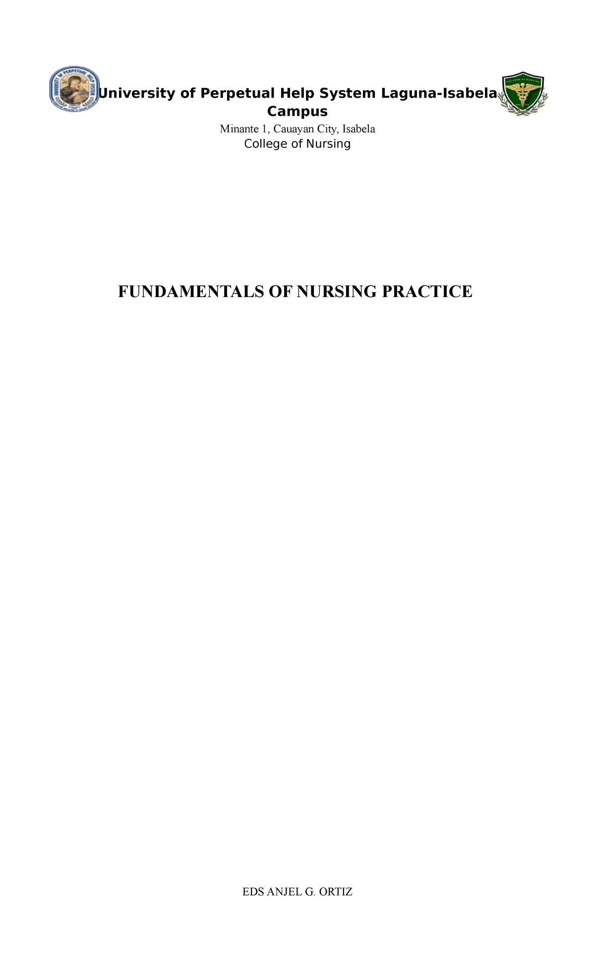 Fundamentals of Nursing Practice Checklist - Retdem - Studocu