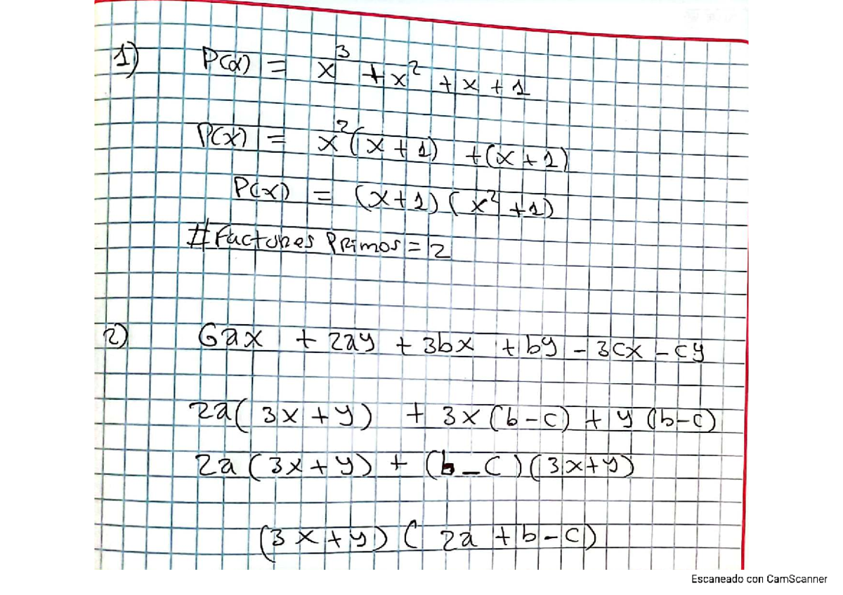 Cam Scanner 20-04-2025 13 - MATH 0900 - 1) 3 PCX) = X +x2 +X+1 PCX) = X ...