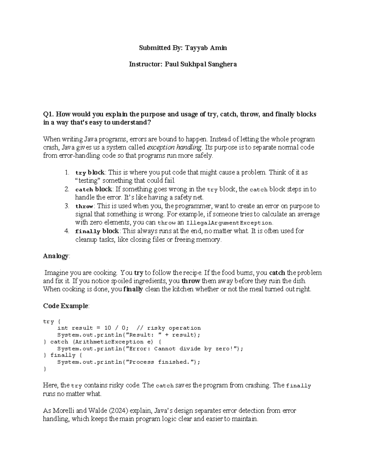 Java Exception Handling: Understanding try, catch, throw, and finally ...