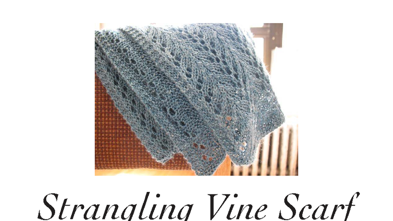 Strangling Vine Scarf Design by Nicole Hindes - 2009 - Studocu