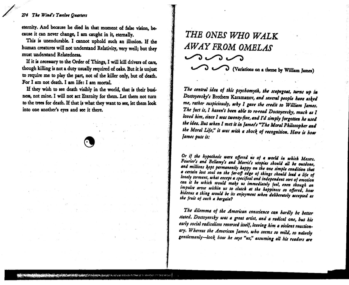 274 The Ones Who Walk Away from Omelas: A Critical Analysis - Studocu