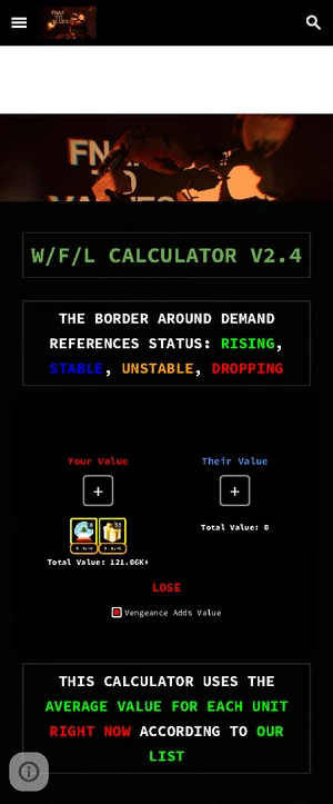 FNTD Value Central - Value WFL Calculator 24 - W/F/L CALCULATOR V2. THE ...