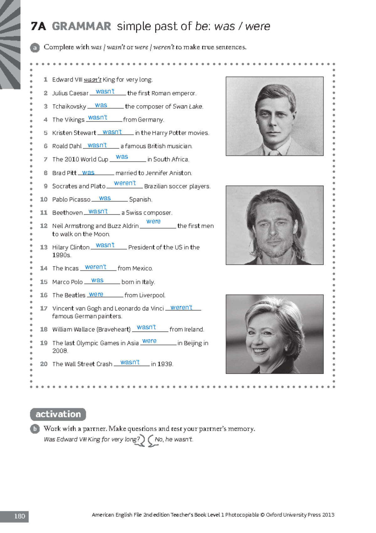PAST Tenses Review Notes - English File 2nd Ed. Level 1 - Studocu