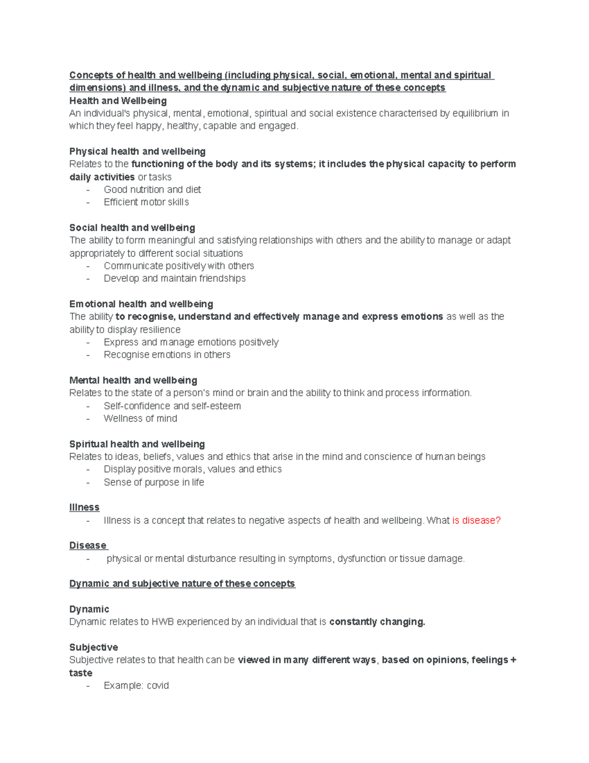 Health Unit 3 AOS 1 - 2024: Understanding Health and Wellbeing Concepts ...