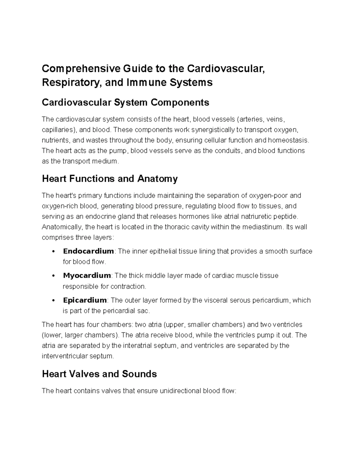 Cardiovascular and Respiratory System Overview: Anatomy & Functions ...