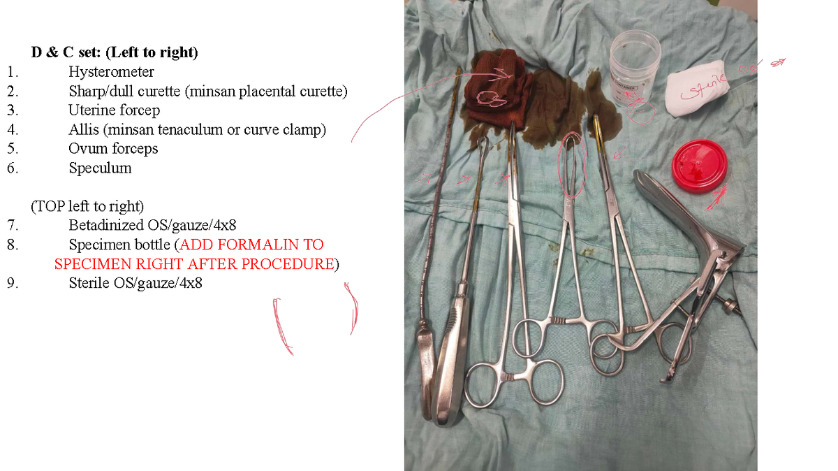 OB GYNE Instruments Overview for Clerkship OR - Studocu