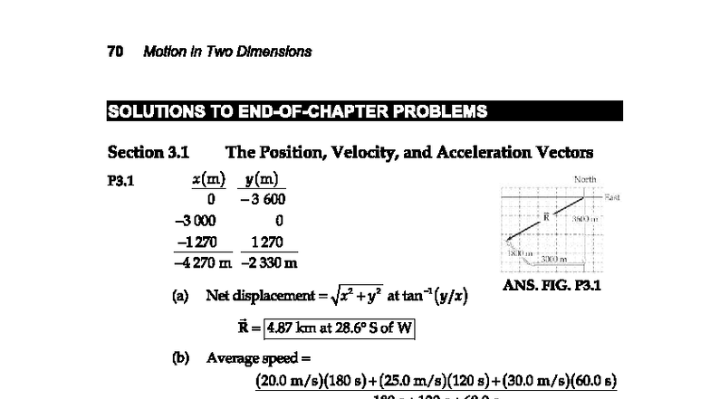 대학물리학 3장 문제 해결 솔루션 - Studocu