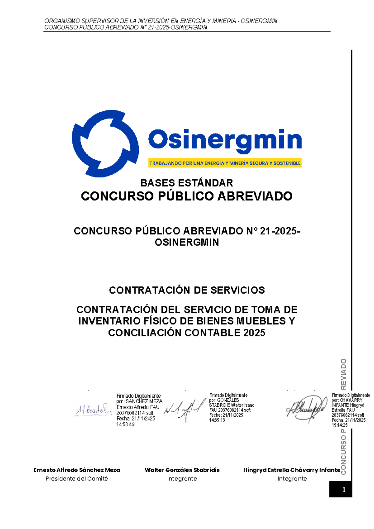Bases del Concurso Público Abreviado CPA 212025: Inventario 2025 - Studocu