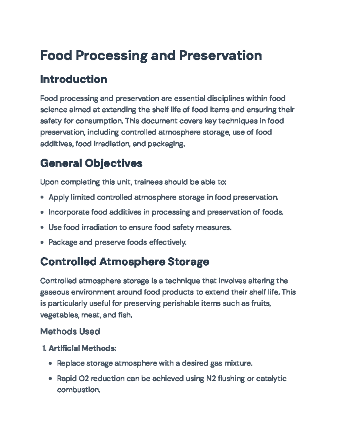 Techniques in Food Processing & Preservation: Methods & Safety Measures ...