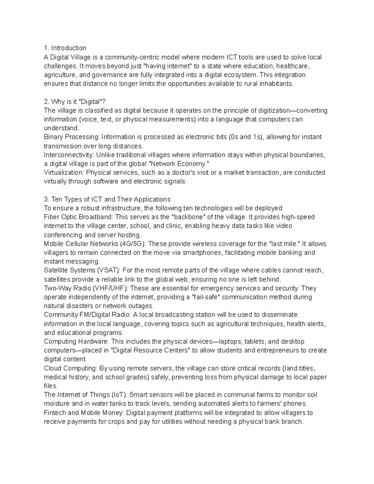 Digital Village: Integrating ICT for Rural Development - Mass Comm ...