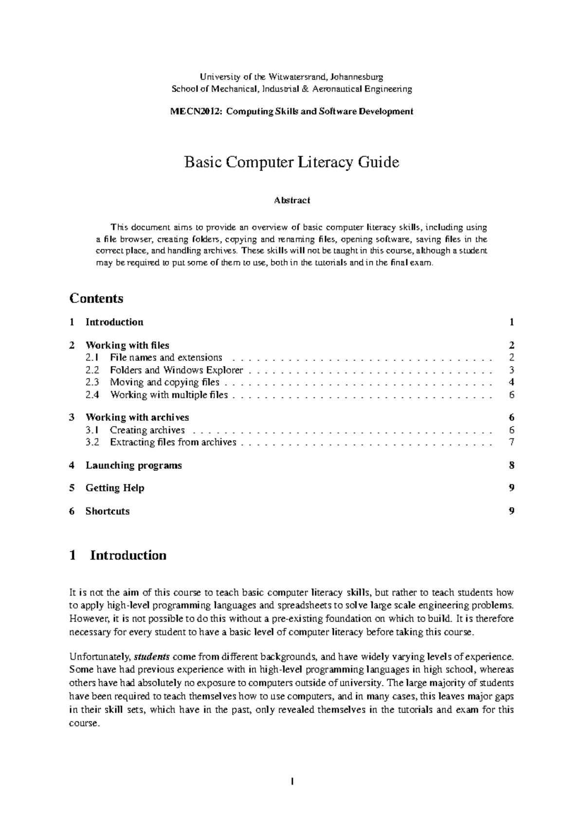 MECN2012 - Essential Computer Literacy Skills Overview Guide - Studocu