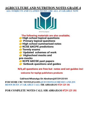 F4 Agric Simplified Notes SP - AGRICULTURE NOTES FORM 4 SIMPLIFIED ...