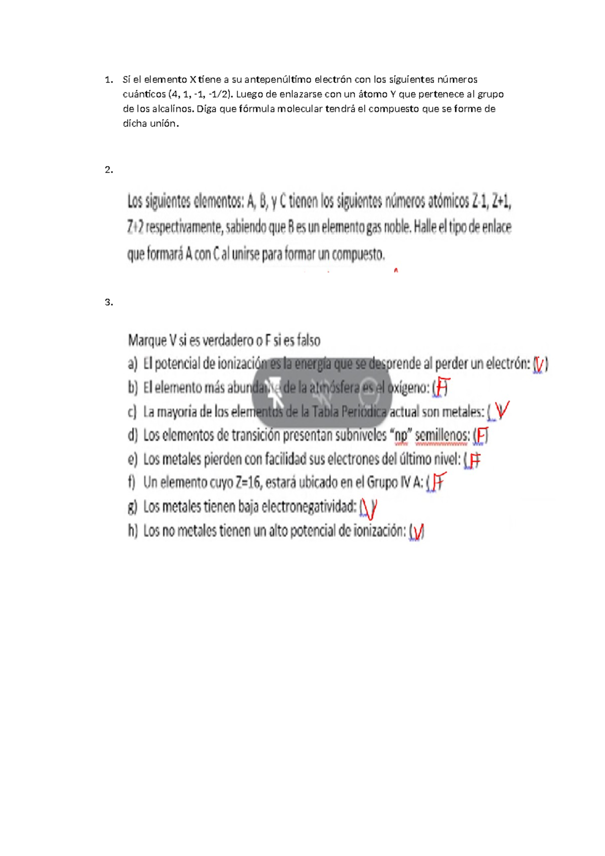 Clase Coquito 12 - matematica - Si el elemento X tiene a su ...