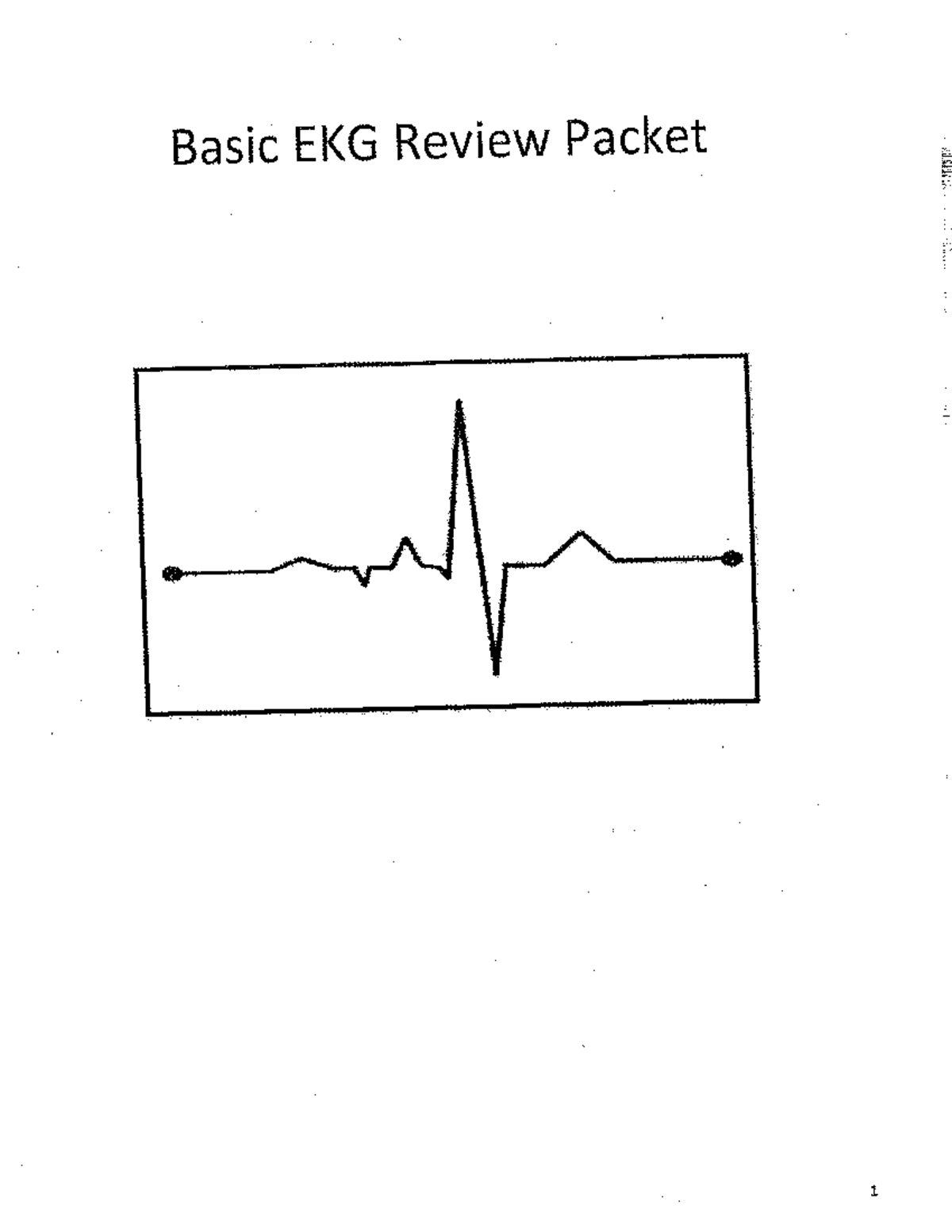 EKG Nclex Rhythms - Dysrhythmias, Blood flow - Basic EKG Review Packet ...