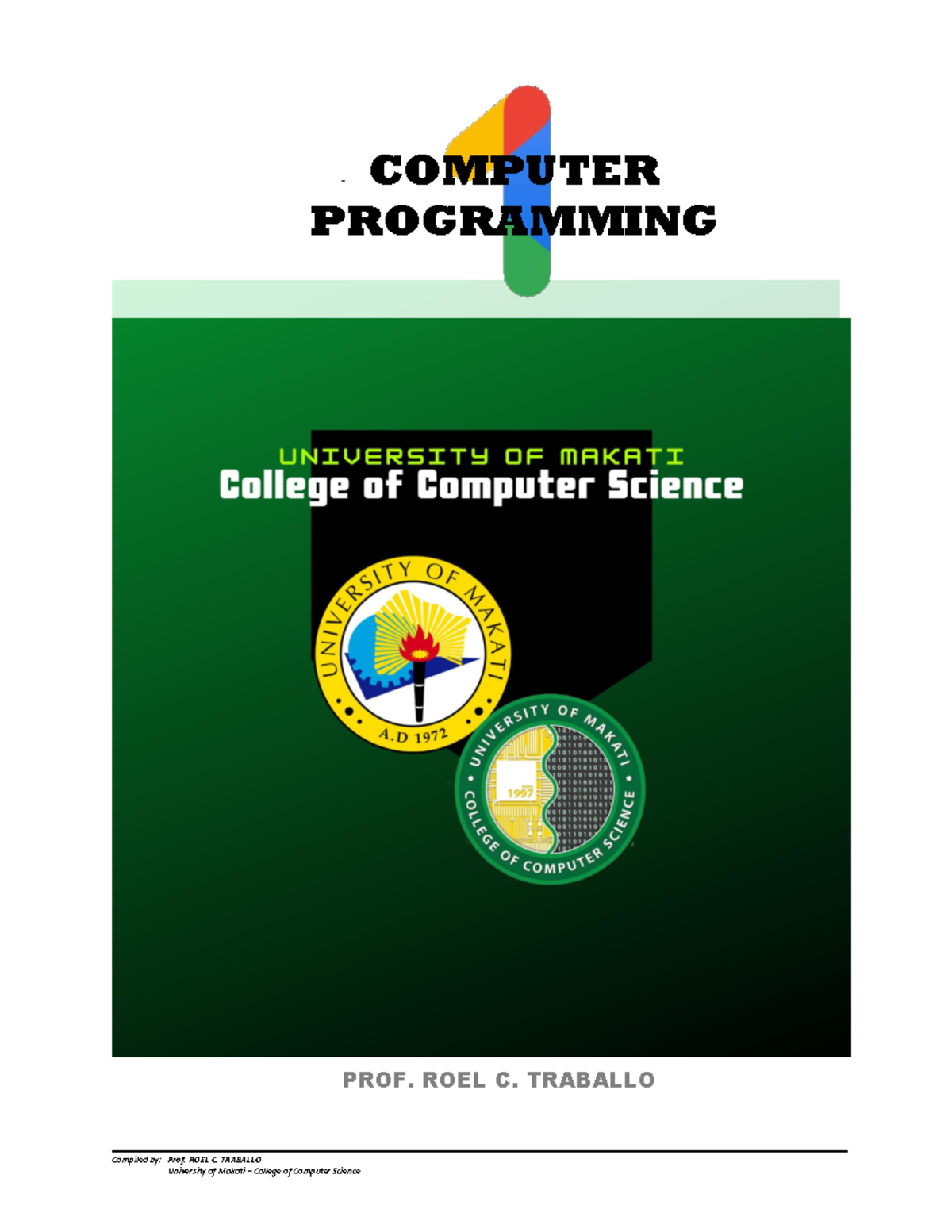 Comprog 1 W4 Module 4: Introduction to Java Operators and Evaluation - Studocu