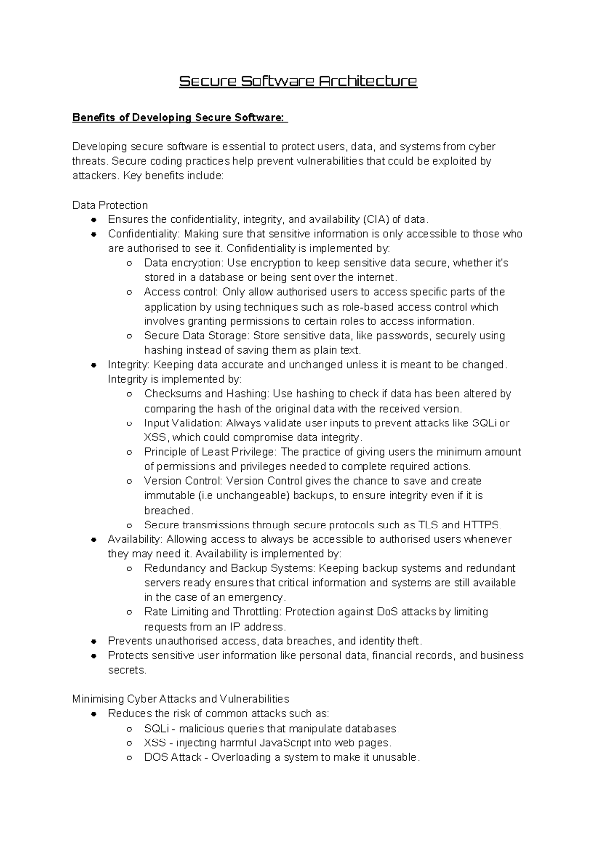 SEN - Cybersecurity Notes: Benefits of Secure Software Development ...