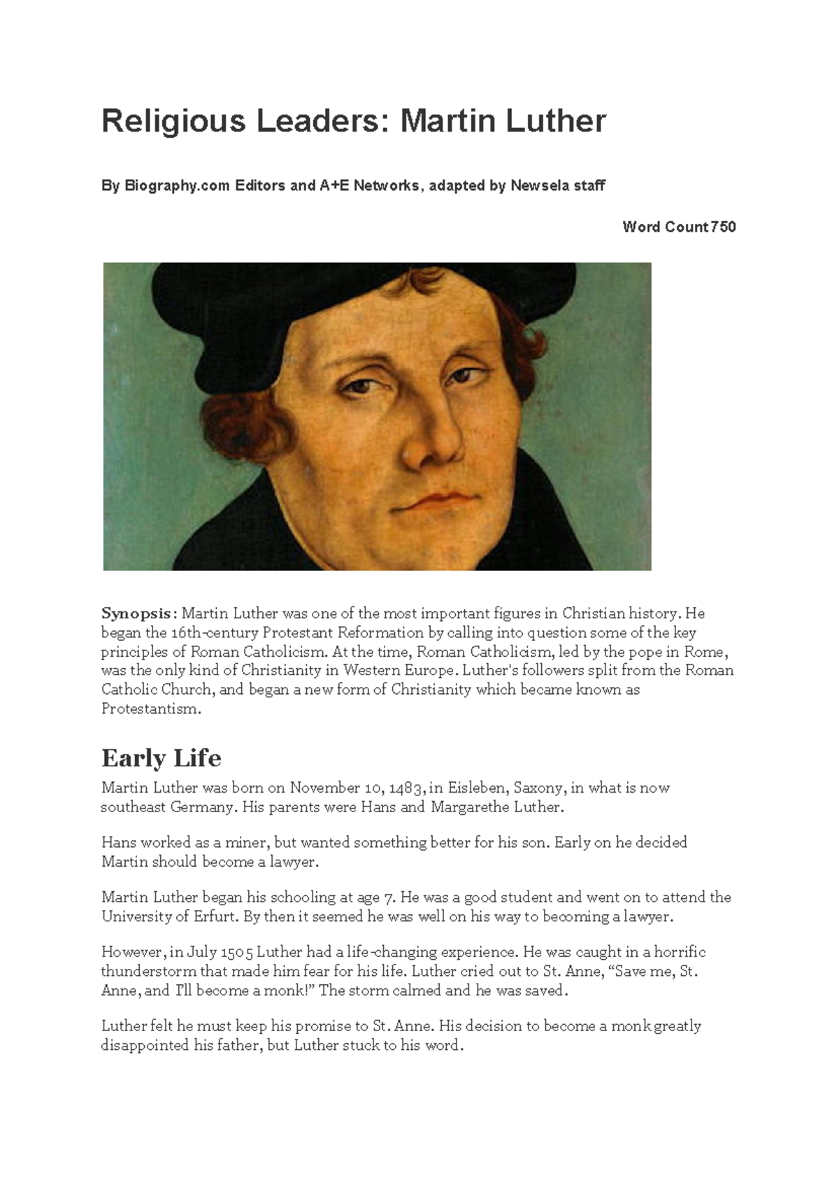 Martin Luther: Key Moments in the Protestant Reformation - Studeersnel
