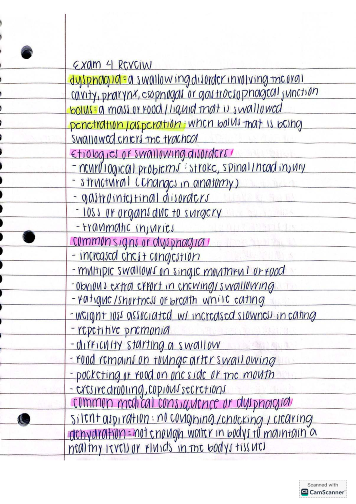 Final Exam Review: Dysphagia and Swallowing Disorders (AD455546) - Studocu