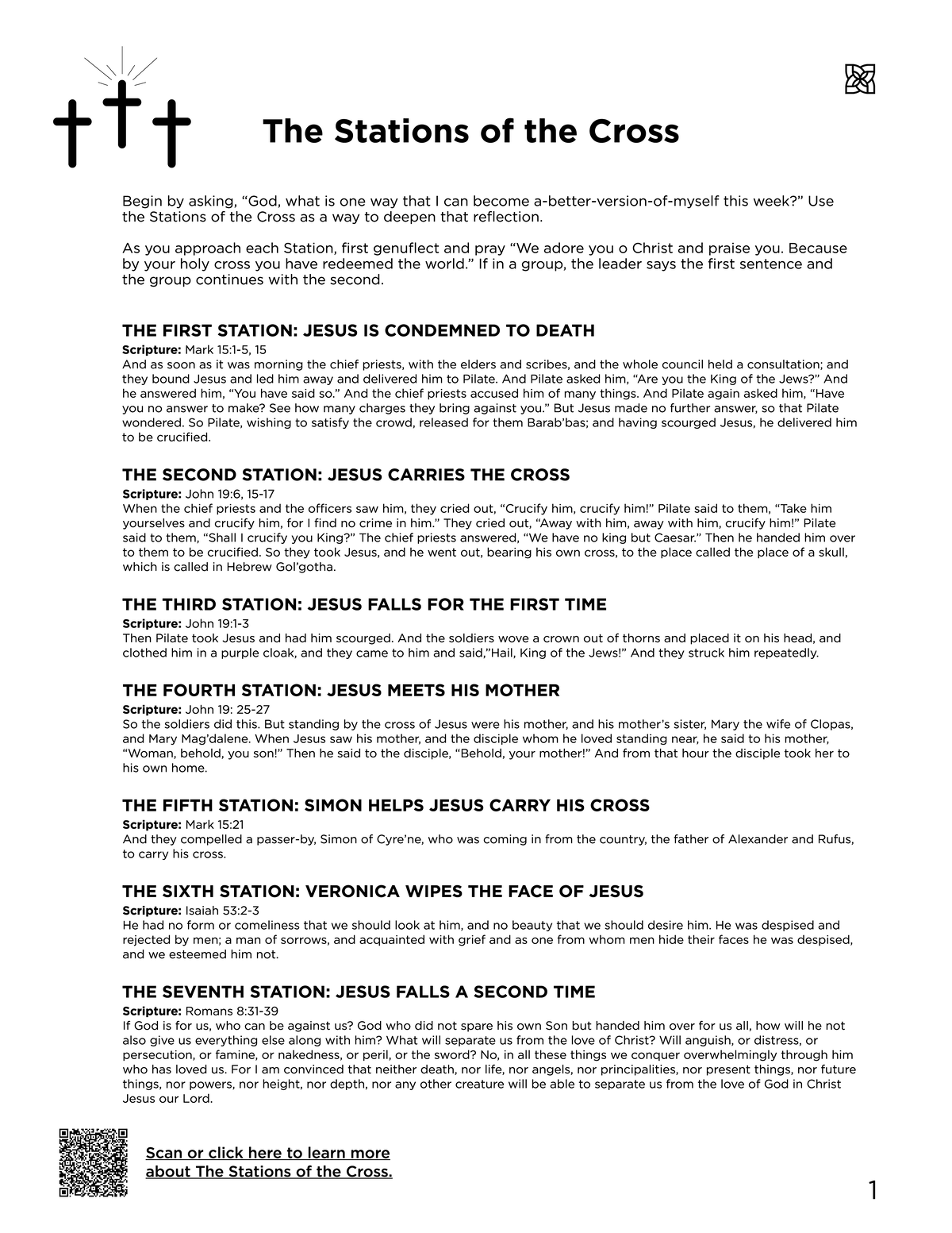 Stations of the Cross Reflection Guide for Research - Studocu