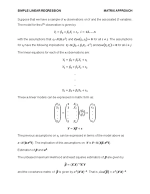 Chapter 2 (Model Diagnostics): Key Notes on Simple Linear Regression ...