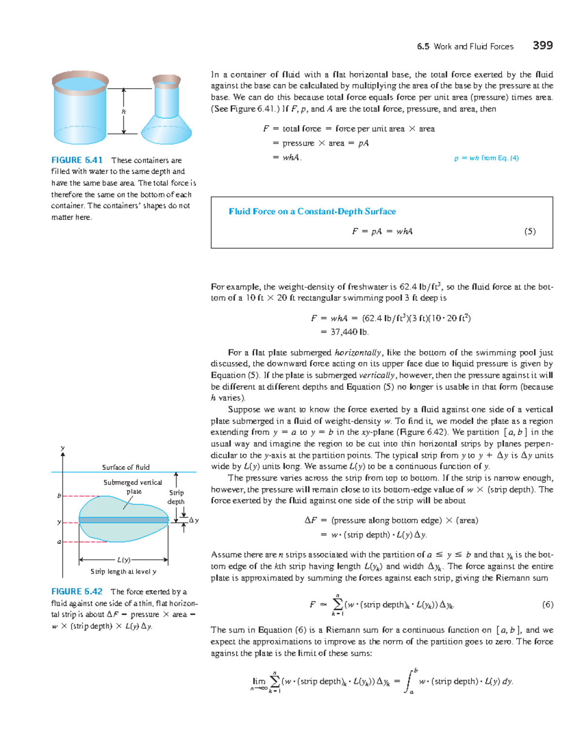 6.5 Work and Fluid Forces - Thomas Calculus (Pages 413-414) - Studocu