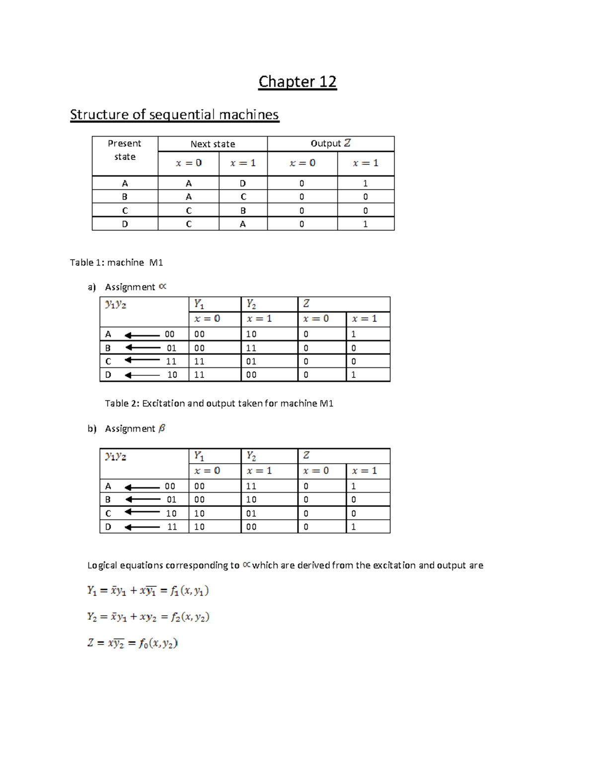 Structure OF Sequential Machines - Chapter 12 Structure of sequential ...