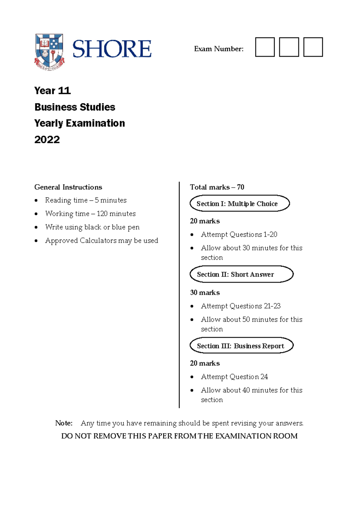 Year 11 Business Studies Prelim Exam 2022 - Comprehensive Guide - Studocu